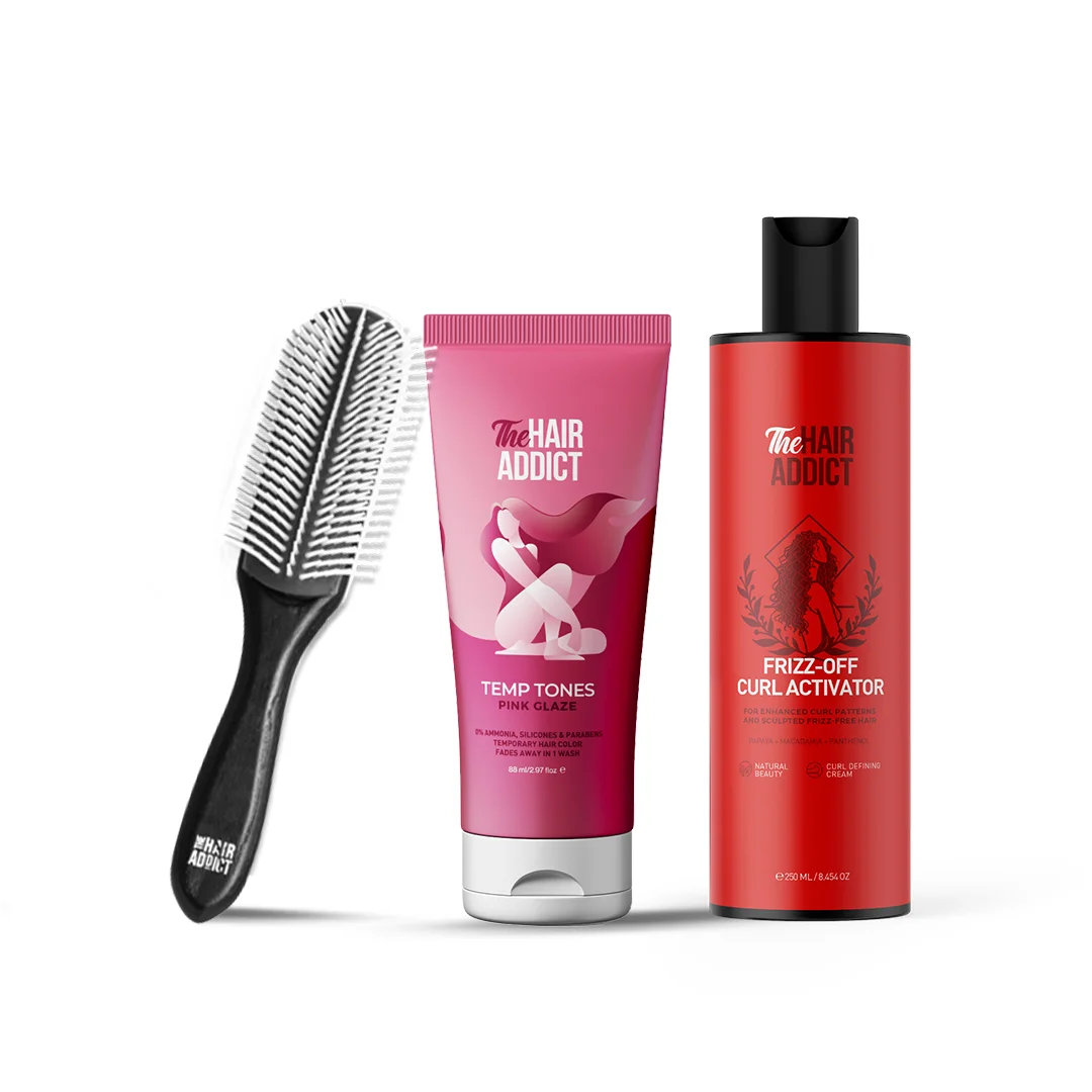 Frizz Off Colored Curls Kit - Pink Glaze (Temp Tones) • The Hair Addict
